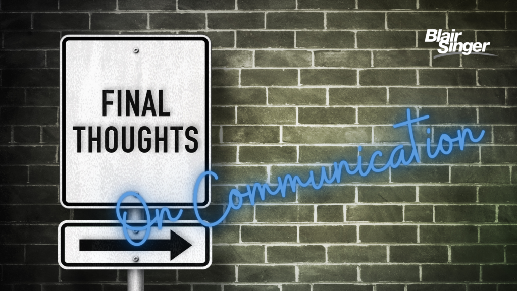 Communication Success – Blair Singer